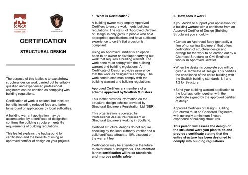 Structural Design Certification