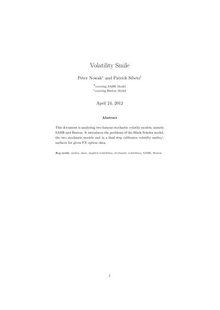Volatility Smile - FAM