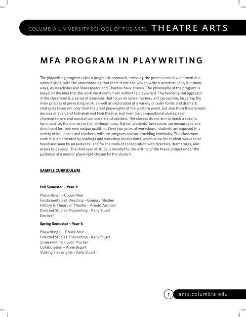 Samples Of Playwriting