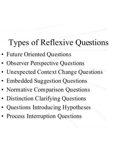 Types of Reflexiv