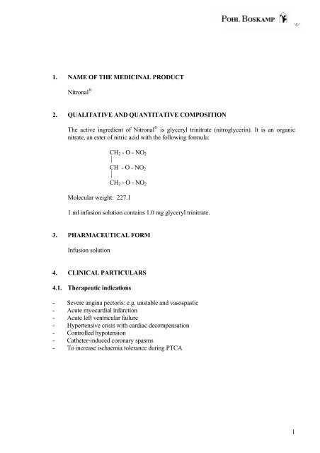 1 1. NAME OF THE MEDICINAL PRODUCT Nitronal 2 ... - Farma-tek