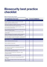 Farm biosecurity checklist
