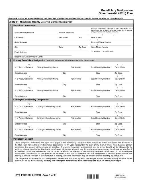 Beneficiary Form - FASCore
