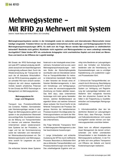 Mehrwegsysteme – Mit RFID zu Mehrwert mit System - fashiongroup ...