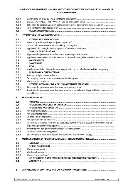 GIDS VOOR DE INVOERING VA