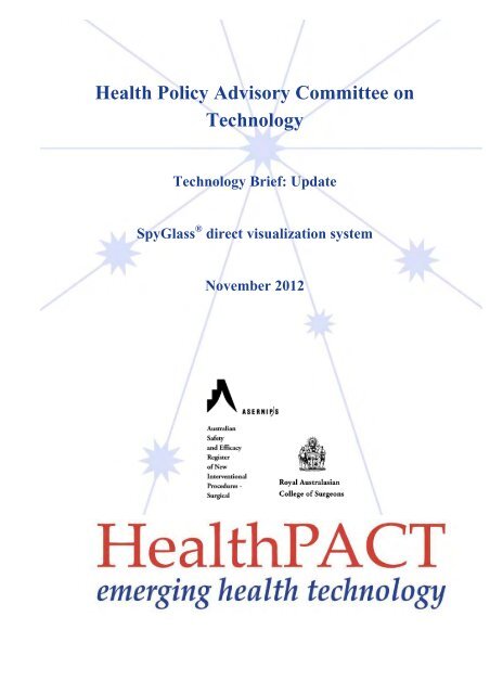 SpyGlass® direct visualization system - Queensland Health