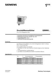 OP320A Optical smoke detector - Siemens Building Technologies