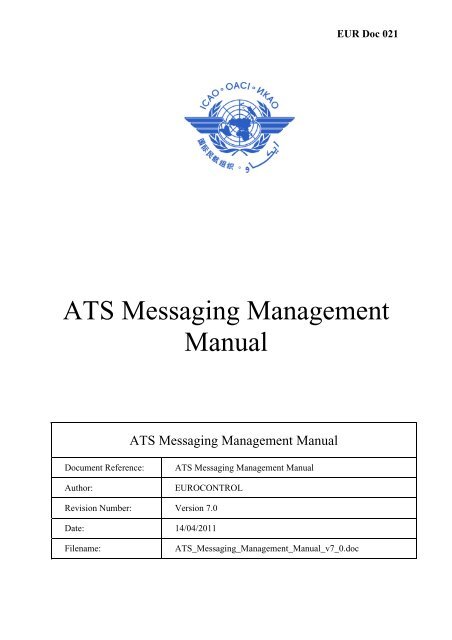 ATS_Messaging_Management_Manual_v7_0 - ICAO