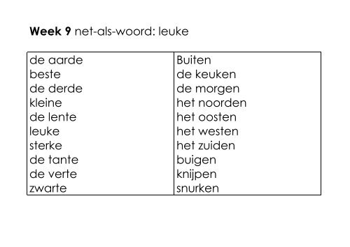 Week 7 net-als-woord: ei,