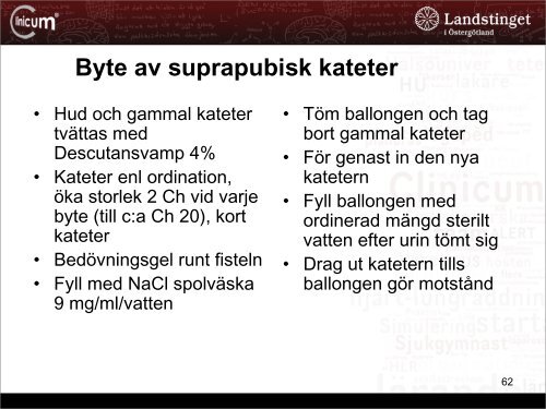 Byte av suprapubisk katet