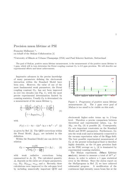 Precision muon lifetime at PSI - LNF
