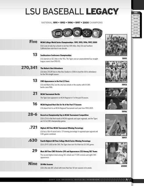 LSU BASEBALL LEGACY - LSUsports