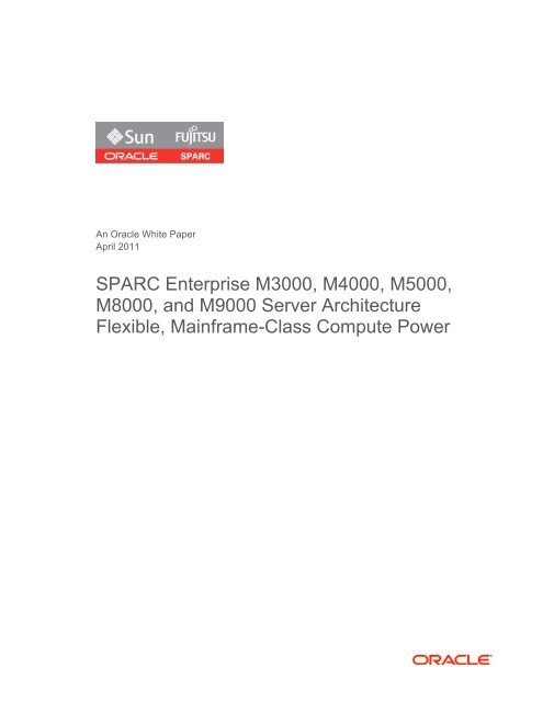SPARC Enterprise M3000, M4000, M5000, M8000, and ... - Oracle