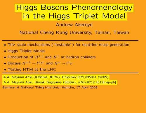 Higgs Bosons Phenomenology in the Higgs Triplet Model