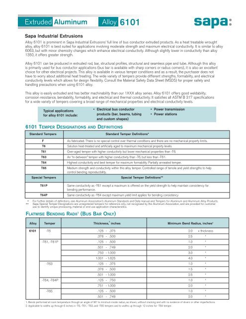 Sapa Aluminum Extrusions