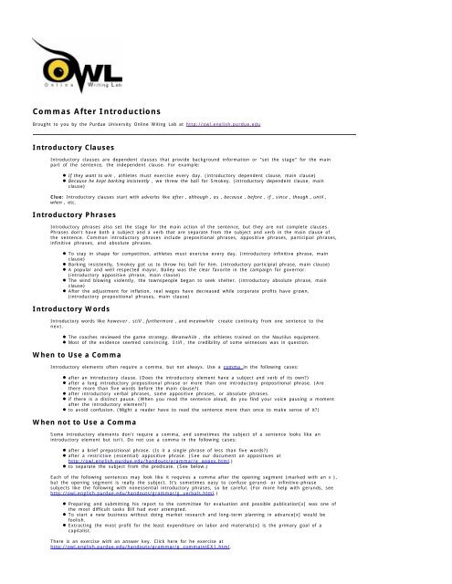 Introductory Phrases Worksheet Writing: Exercise 5 (Letter Writing)