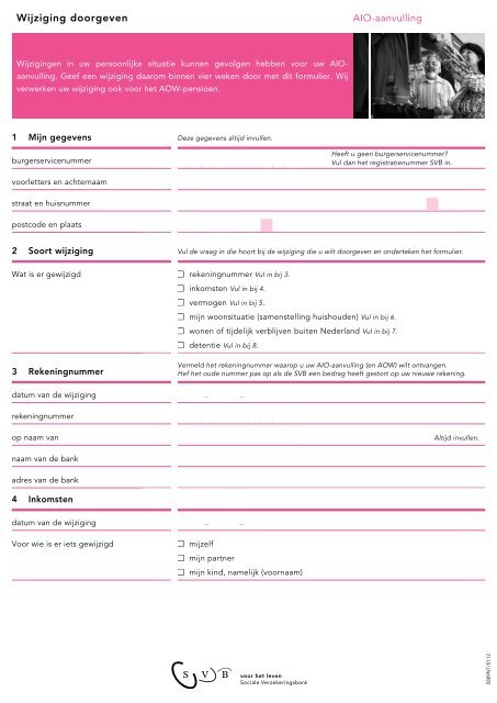 wijzigingsformulier downloaden - SVB