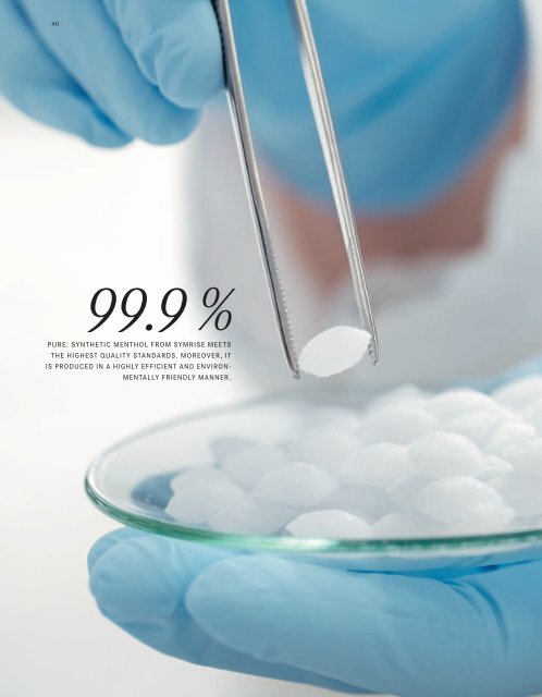 synthetic menthol from symrise meets the highest quality standards ...
