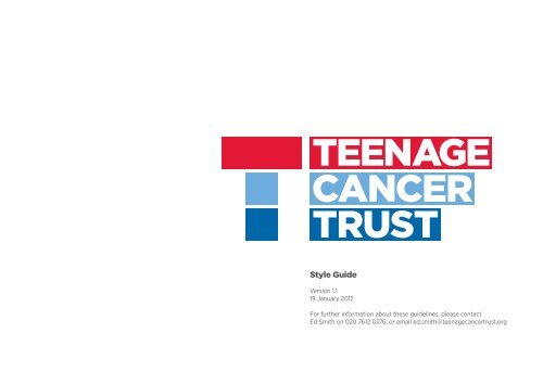 Style Guide - Teenage Cancer Trust