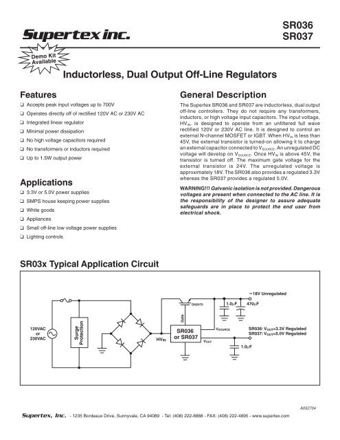 SR03 Datasheet