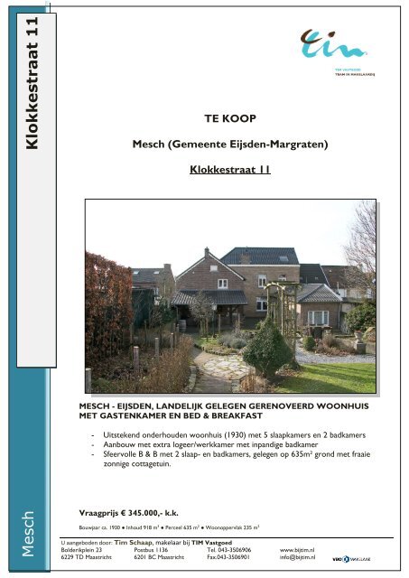 TE KOOP Mesch - TIM Vastgoed