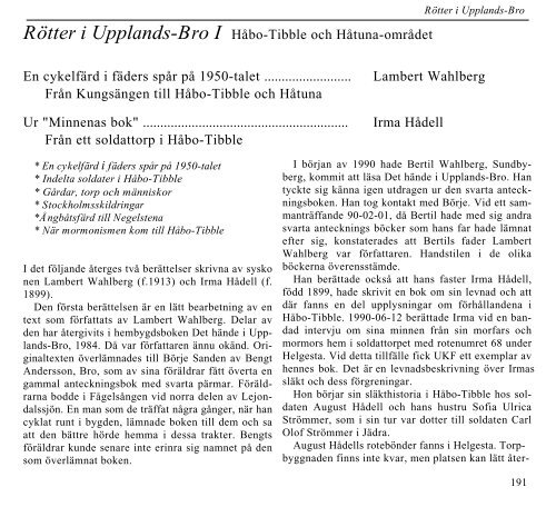 Lambert Wahlberg - Upplands-Bro Kulturhistoriska Forskningsinstitut