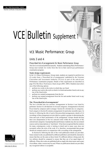 103KB Supplement 1 - Victorian Curriculum and Assessment Authority