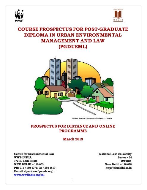 course prospectus for post-graduate diploma in urban ... - WWF-India