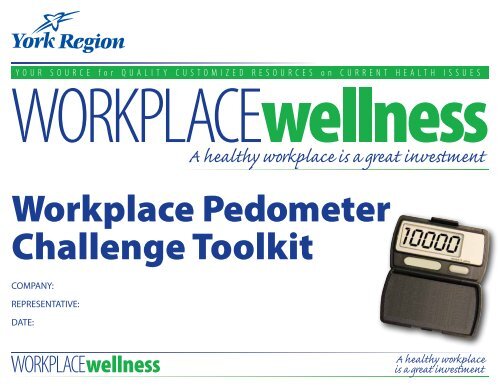 Workplace Pedometer Challenge Toolkit