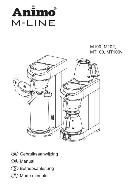 M100, M102, MT100, MT100v Gebruiksaanwijzing Manual ... - Animo