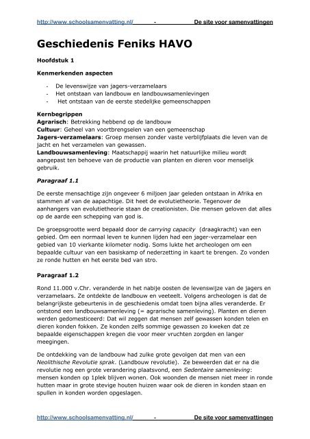 Feniks-geschiedenis-samenvatting-havo-hoofdstuk-1-2-3 Feniks-geschiedenis-samenvatting-havo-hoofdstuk-1-2-3
