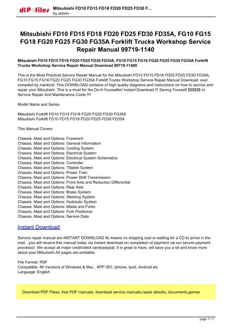Mitsubishi FD10 FD15 FD18 FD20 FD25 FD30 FD35A, FG10 FG15.pdf