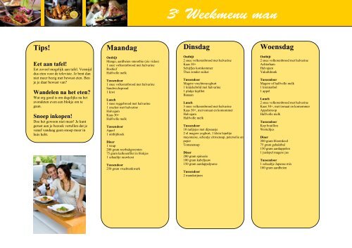 3 Weekmenu man - Gezond afvallen
