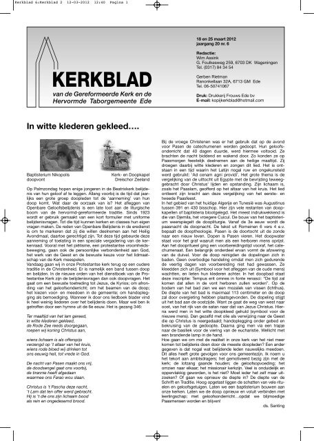 Kerkblad 6:Kerkblad 2 - Taborkerk