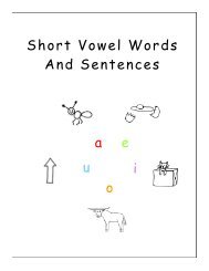 Short Vowel Workbook - Sound City Reading