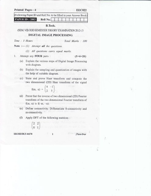 application of z transform in image processing