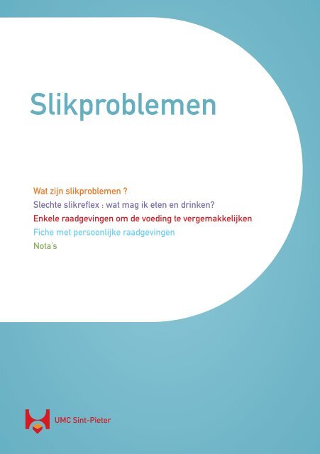 Brochure slikproblemen - CHU Saint-Pierre