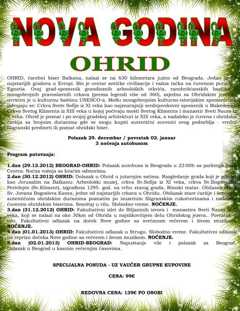 OHRID, čarobni biser Balkana, nalazi se na 630 ... - Adventure Tours