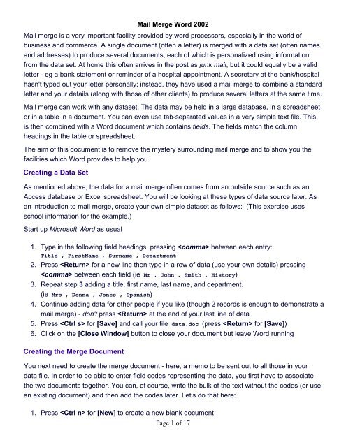 Noobhorizon blogg se Insert Page Break In Word Mail Merge