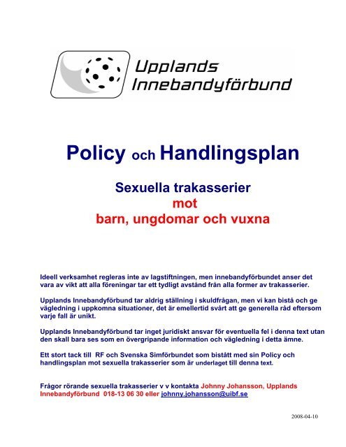 Policy Om Sexuella Trakasserier Tiunda If