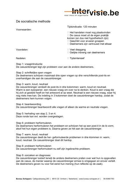De socratische methode - Intervisie
