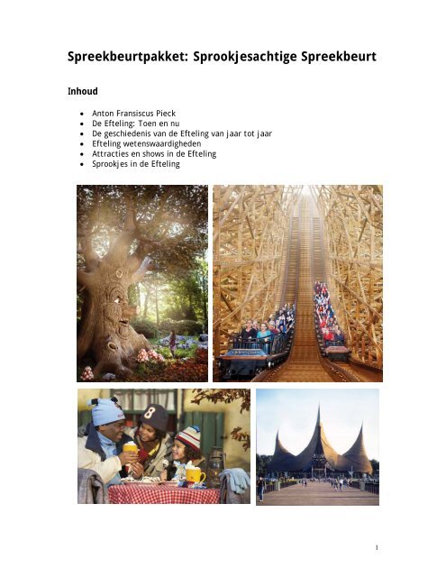 Spreekbeurtpakket: Sprookjesachtige Spreekbeurt - Efteling