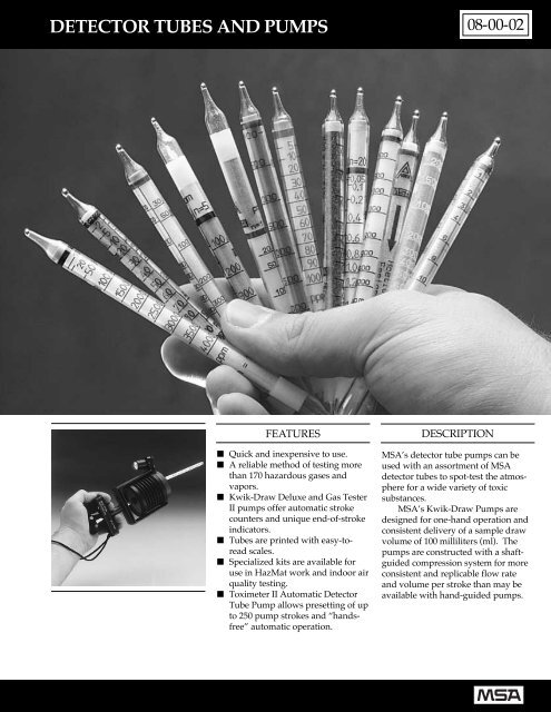 Detects For Benzene 2 to 312 ppm Measuring Range glass Detector Tube ...