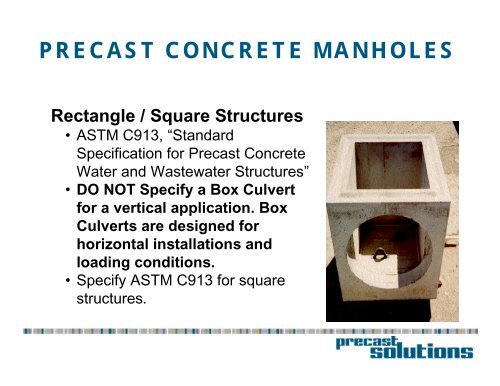 PRECAST CONCRETE MANHOLES