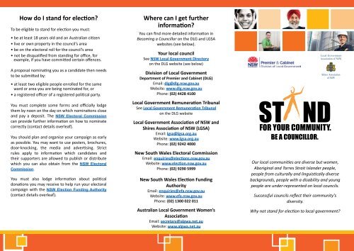 Be a Councillor Brochure - Department of Local Government - NSW ...