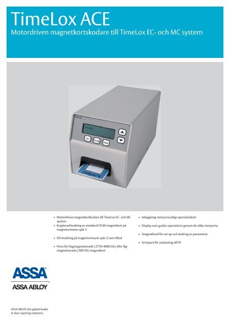 TimeLox ACE - Assa