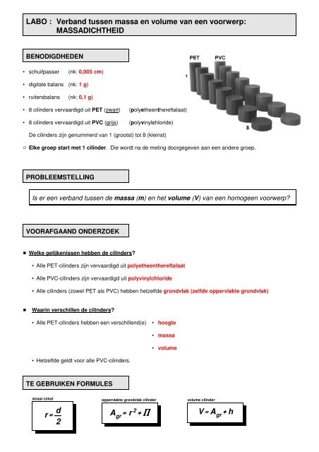 Labo massadichtheid ingevuld (2 uur) [pdf-bestand]