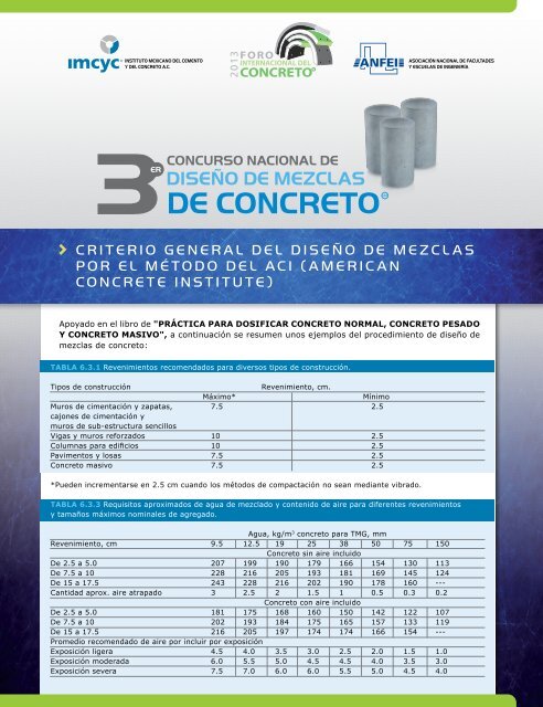 Diseño de mezclas - Instituto Mexicano del Cemento y del Concreto