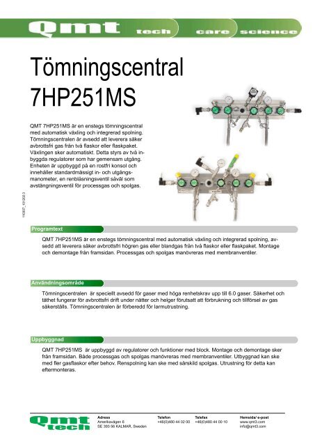 Tömningscentral 7HP251MS - Qmt tech
