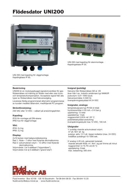 datablad - Fluid Inventor AB